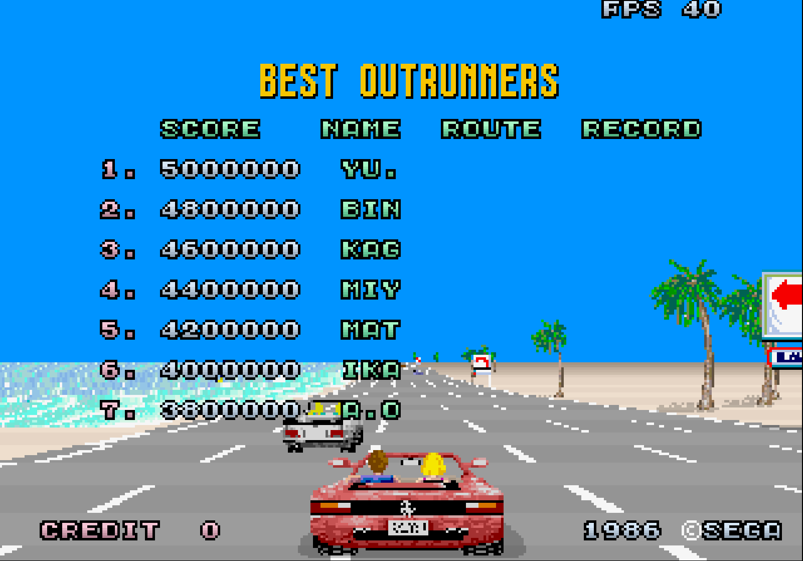 Amiga - Cannon Ball alias Outrun version Arcade - Amiga France